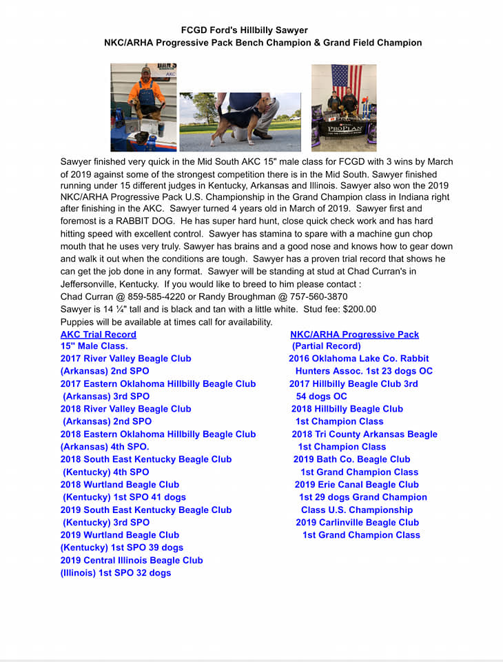 FCGD Ford’s Hillbilly Sawyer – Main